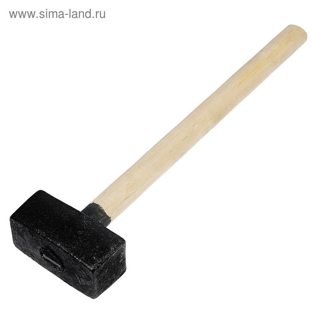 Кувалда литая ЛОМ, вес 4 кг, деревянная рукоятка, длина 60 см