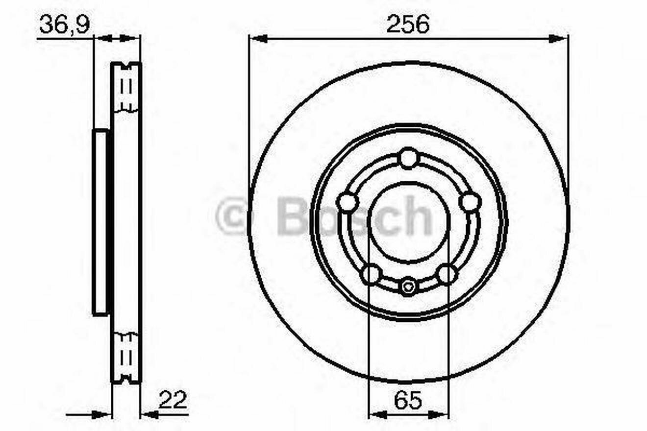 Диск тормозной пер для автомобилей Bosch 0986478853 (запчасти и комплектующие)