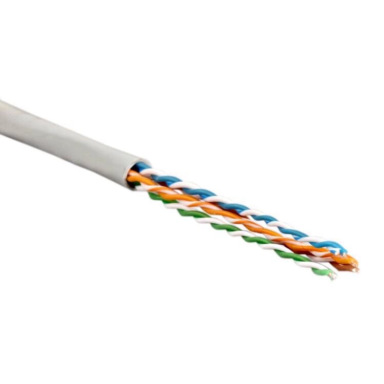 Кабель витая пара в нарезку Hyperline UUTP4-C5E-S24-IN-PVC-GY (1м), 1 м