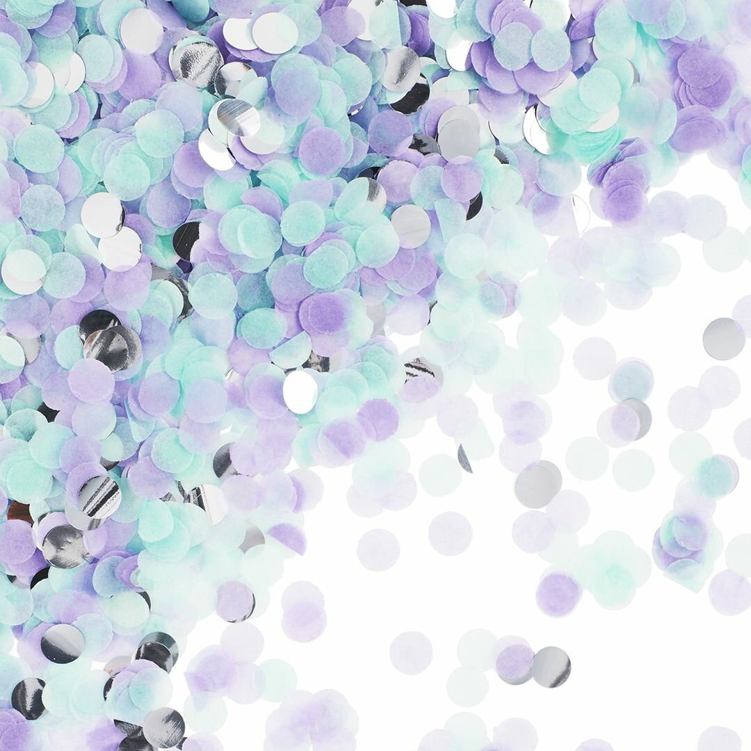 Конфетти Волна веселья "Купаж" в форме круга, цвет изящный микс с эффектом металлик, 1 см, 50 г