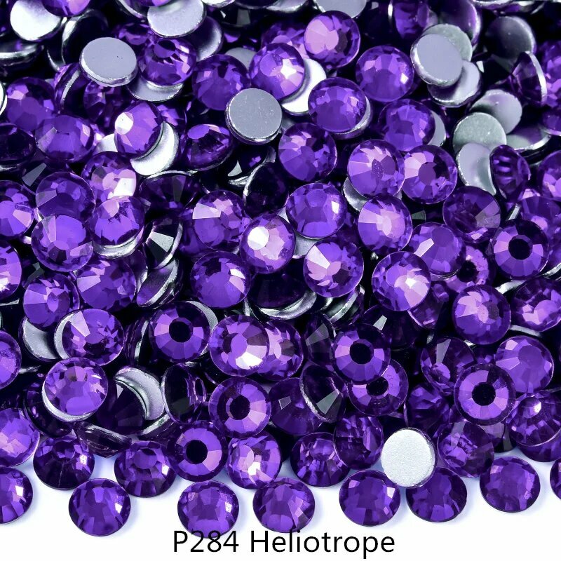Bobohoo Фиолетовые стеклянные стразы SS6-SS30 для декорирования Фиолетовый, SS12-1440pcs, Heliotrope