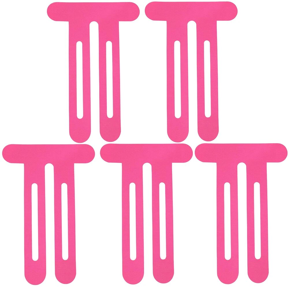 Набор Из 5 Эластичных Кинезиологических Тейпов Для Коленей: Дышащие Хлопковые Розовый, Rose Red