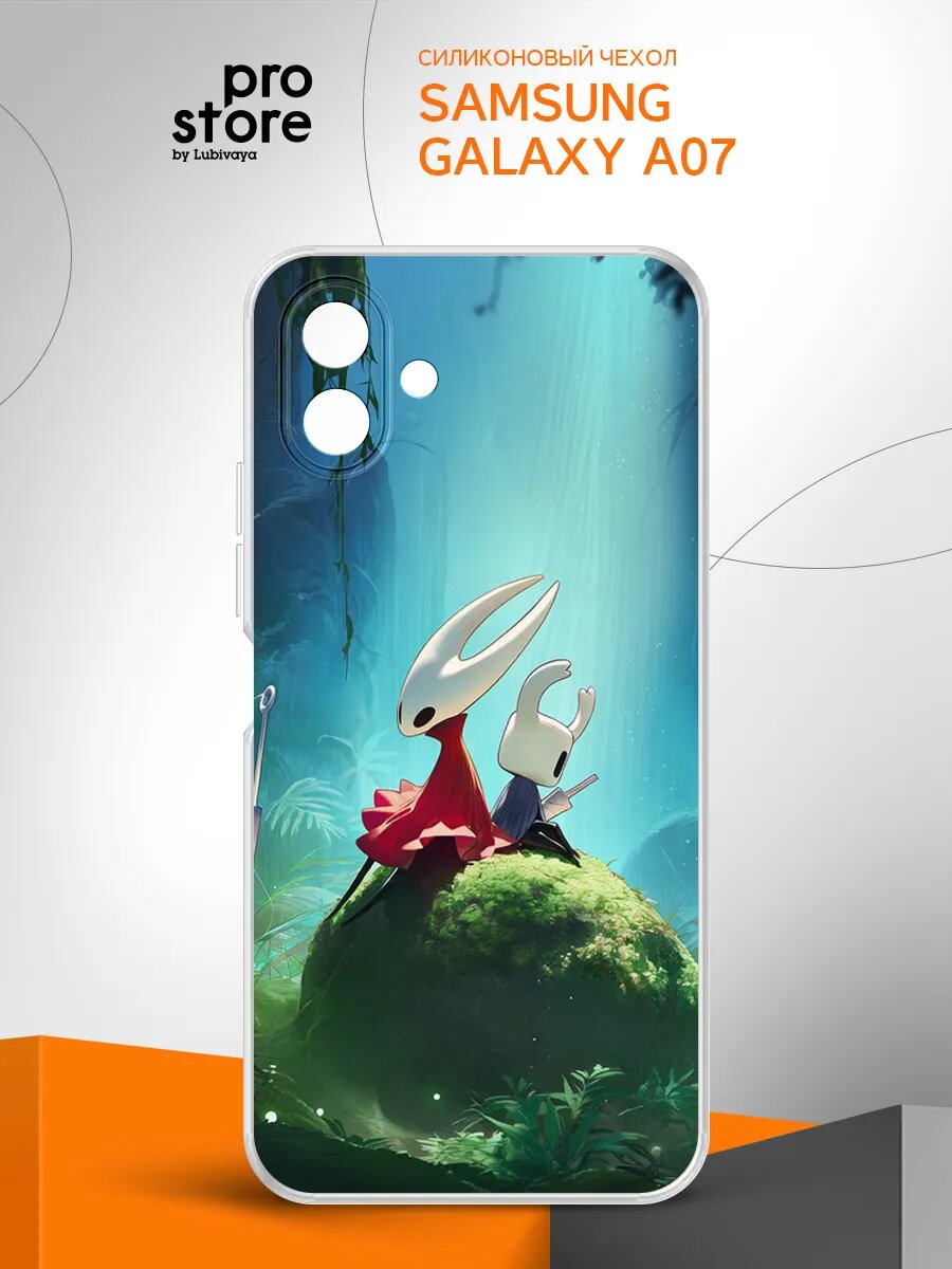 Чехол на Samsung Galaxy A07 / Самсунг Галакси А07 накладка, поддержка беспроводной зарядки , тонкий , с рисунком