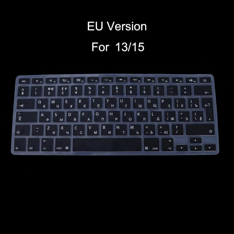 Наклейки на клавиатуру MacBook Air Pro 13 15 EU, Черный