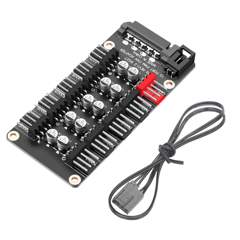 10 Speed PWMs Fan Controller With Smartests Temperature Control For Computer Cooling Systems