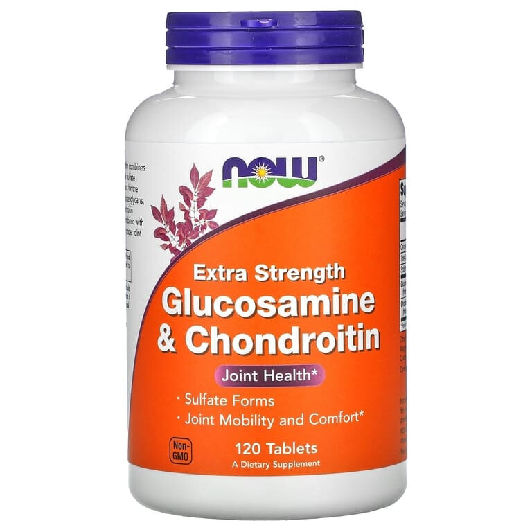 NOW Foods Glucosamine and Chondroitin, Глюкозамин и Хондроитин 120 таблеток