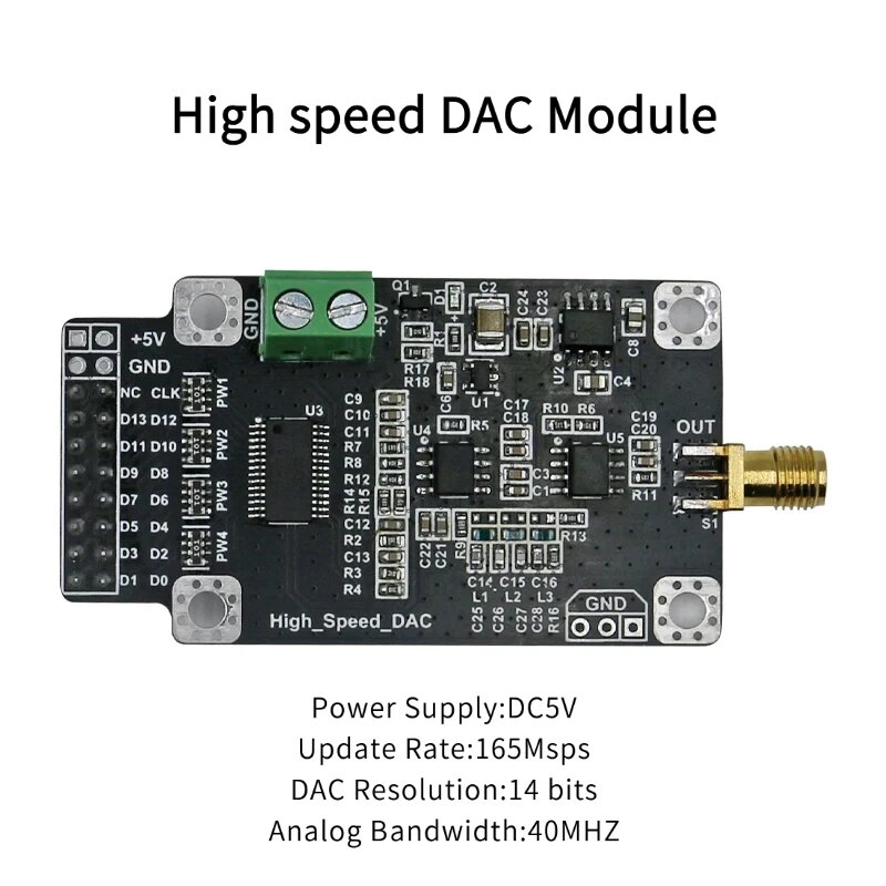 Модуль ЦАП, высокоскоростной 14-битный преобразователь частоты дискретизации 165 м, цифро-аналоговый преобразователь