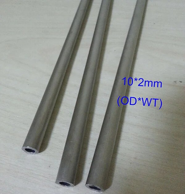 Титановые трубы Ta2 для сборки 6 мм/8 мм/10 мм, 3 шт. 10mmx2mm(ODxWT)