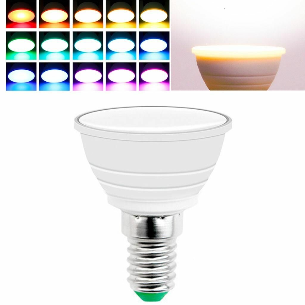 Светодиодная RGB лампа для умного освещения, E14 - Теплый Белый