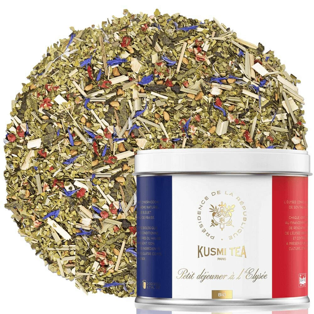 Зелёный чай с клубникой, лемонграссом и васильком PETIT DJEUNER L'ELYSE