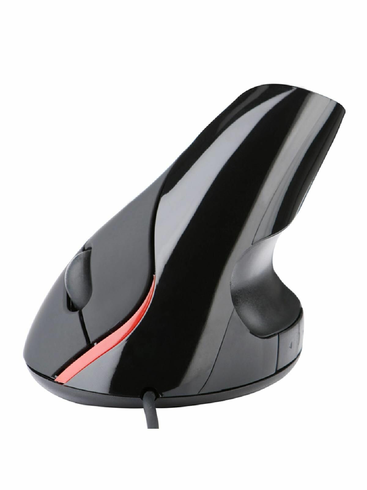 Мышь, Проводная эргономичная вертикальная мышь черного цвета