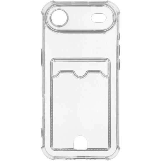Чехол Zibelino для Apple iPhone Air, Silicone Card Holder, прозрачный