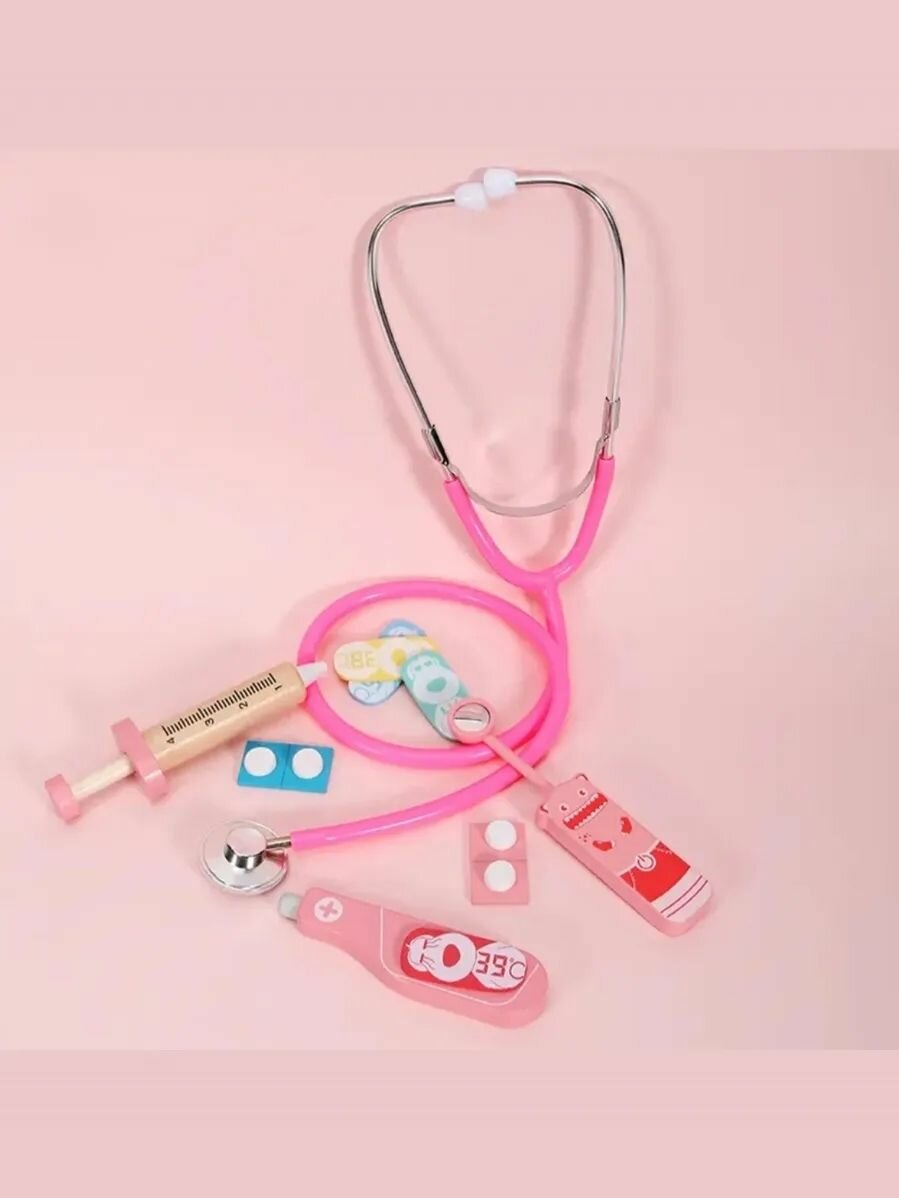 Игровой набор Светоскоп доктора врача для детей "Розовый"