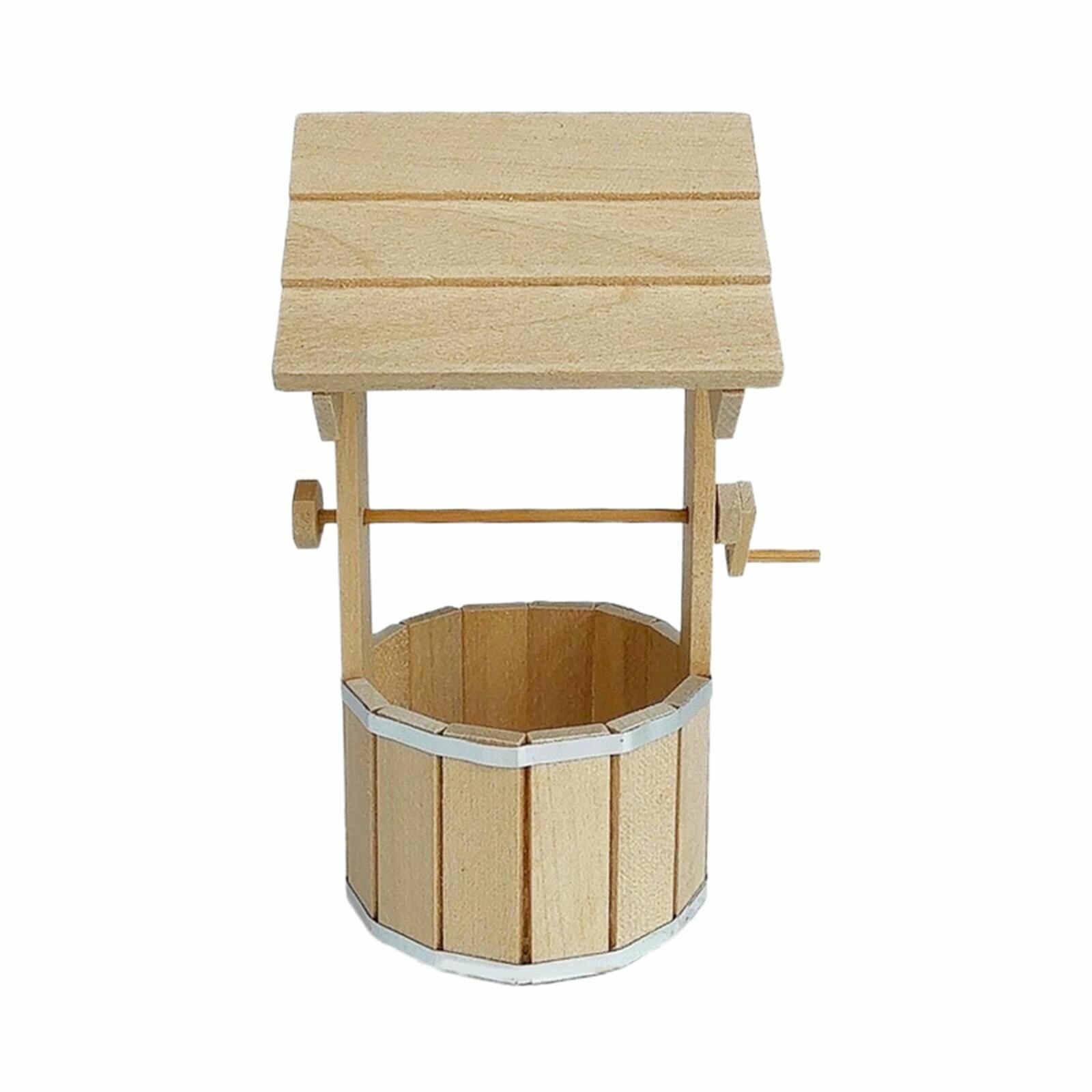 Кукольный домик, колодец, 1:12, деревянная модель, декоративный мини-аксессуар для сцены, игрушка для ролевых игр