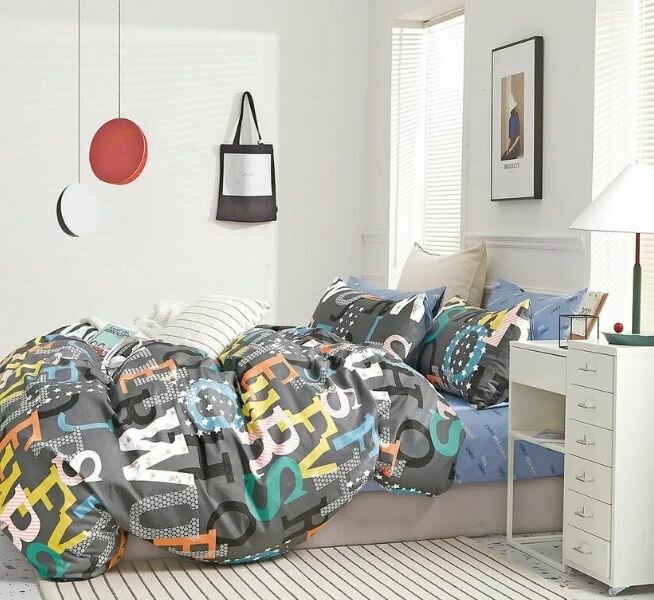 Комплект постельного белья 2сп с простыней евро Alice Textile, хлопок поплин, 2 наволочки 70х70, рис. 1283