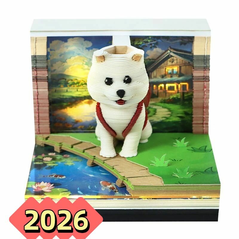 3д календарь отрывной/3D tear-off calendar 2026