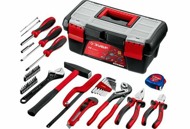 ЗУБР Хозяин-42 универсальный набор инструмента для дома 42 предм.