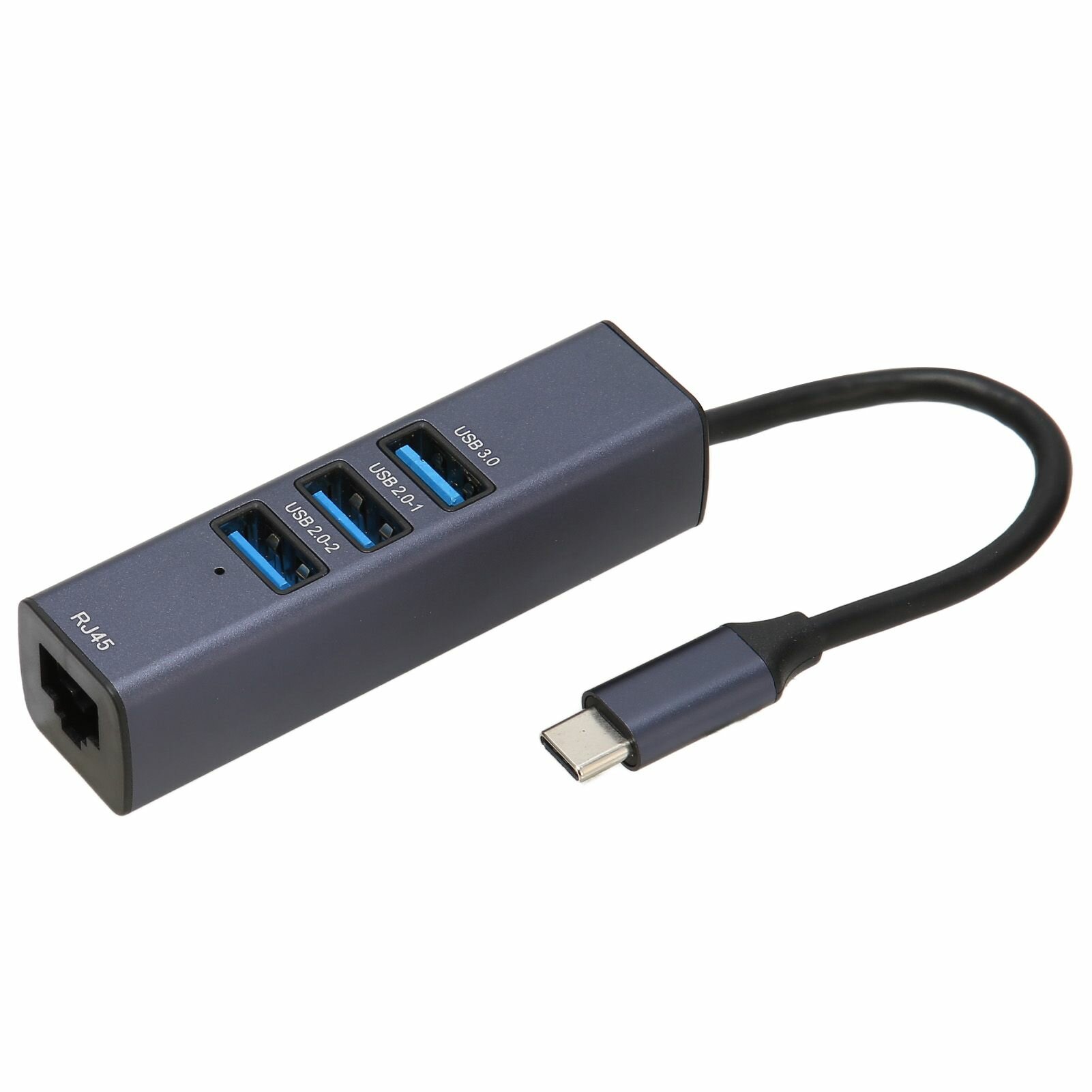 Концентратор USB C 4 в 1, порт Gigabit Ethernet RJ45, 3 порта USB, адаптер USB C к Ethernet с отверстием для хранения для ноутбуков, планшетов