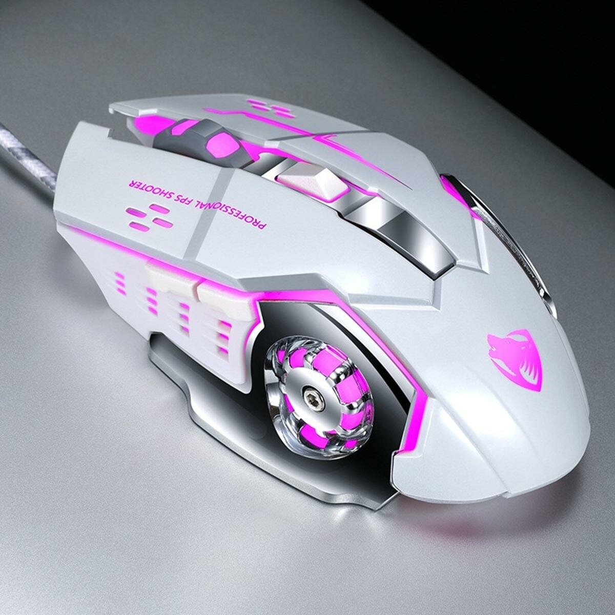 Profession Gamer игровая мышь 8D 3200DPI регулируемая проводная оптическая 7-цветная светодиодная компьютерная мышь USB