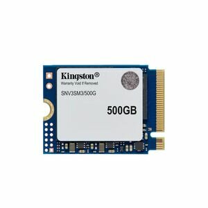 Kingston Твердотельный накопитель/ Kingston SSD NV3, 500GB, M.2(22x30mm), NVMe, PCIe 4.0 x4, 3D TLC, R/W 5000/3000MB/s, TBW 160, DWPD 0.2 (60 мес)