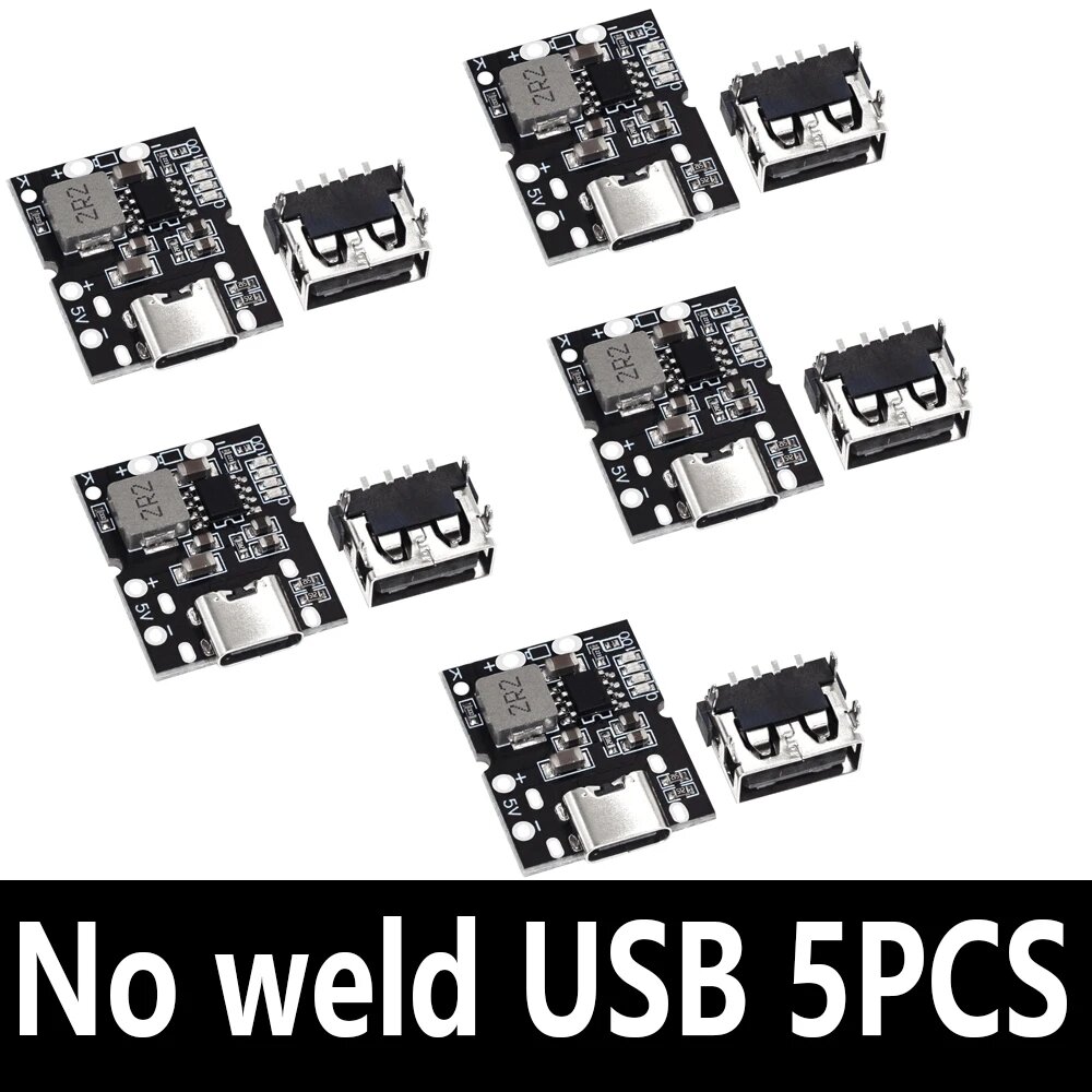 5шт No weld USB модуль питания