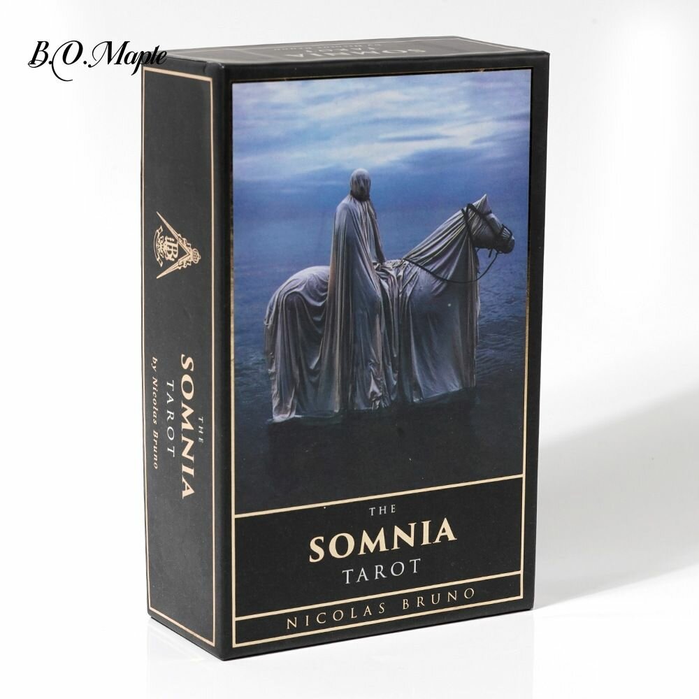 Карты Таро "The Somnia", картонные, черно-серые, 13,5x8,5 см