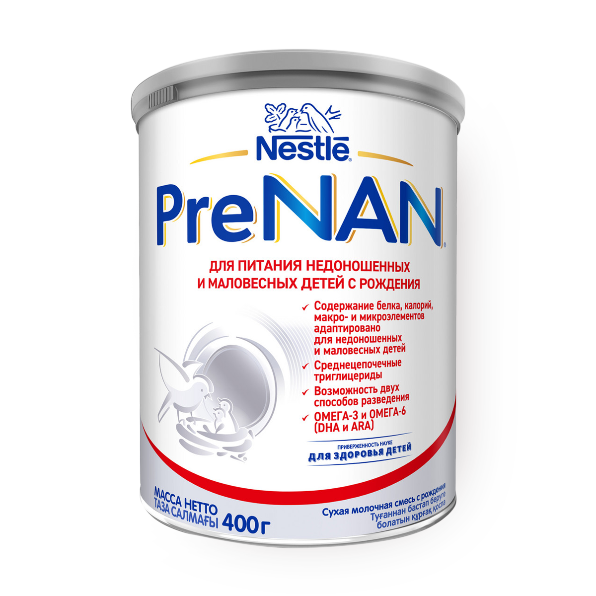 Смесь молочная Nestle PreNAN, с рождения, сухая, без пальмового масла, 400 г