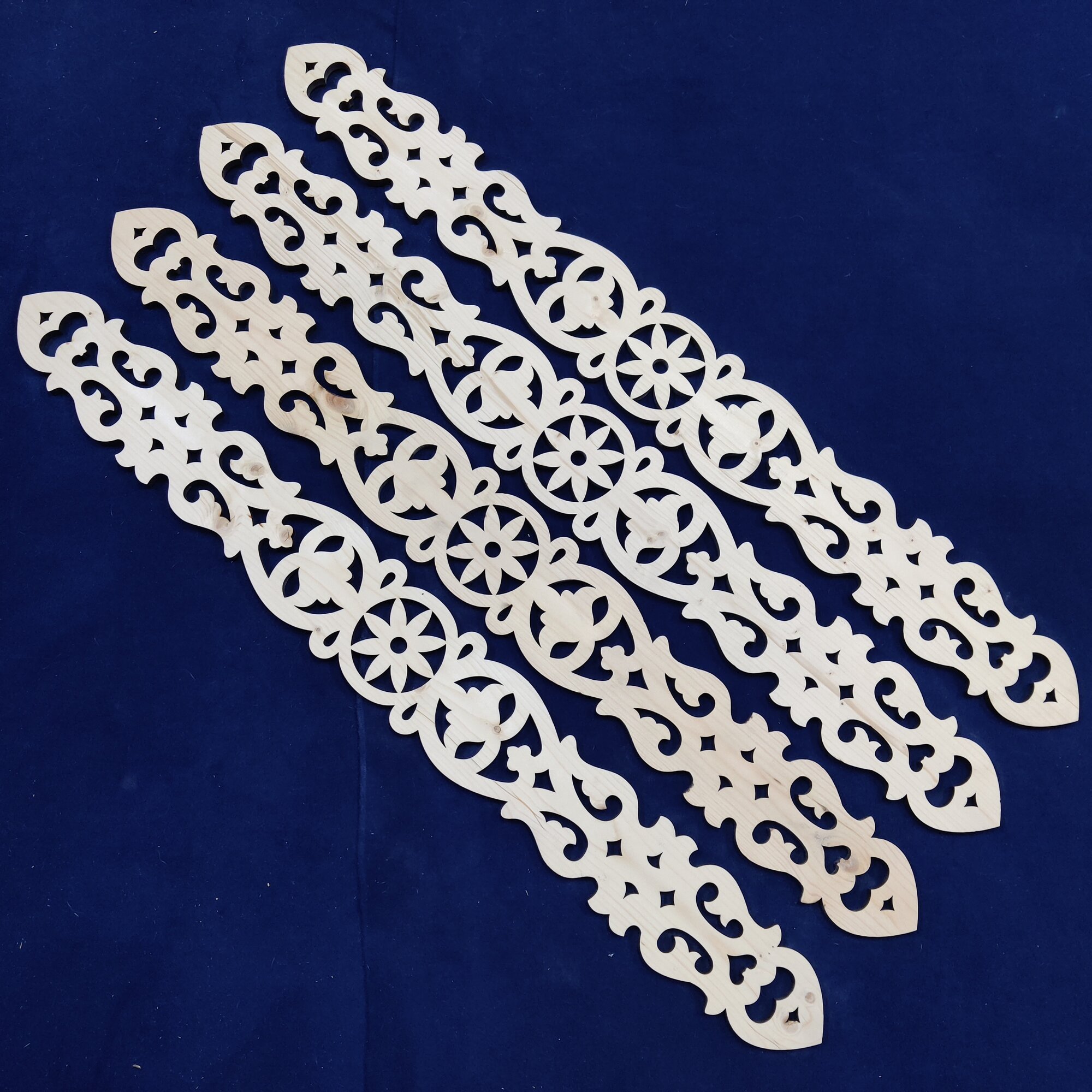 Наличники декоративные "Ромашка" деревянные, резные, 4 штуки