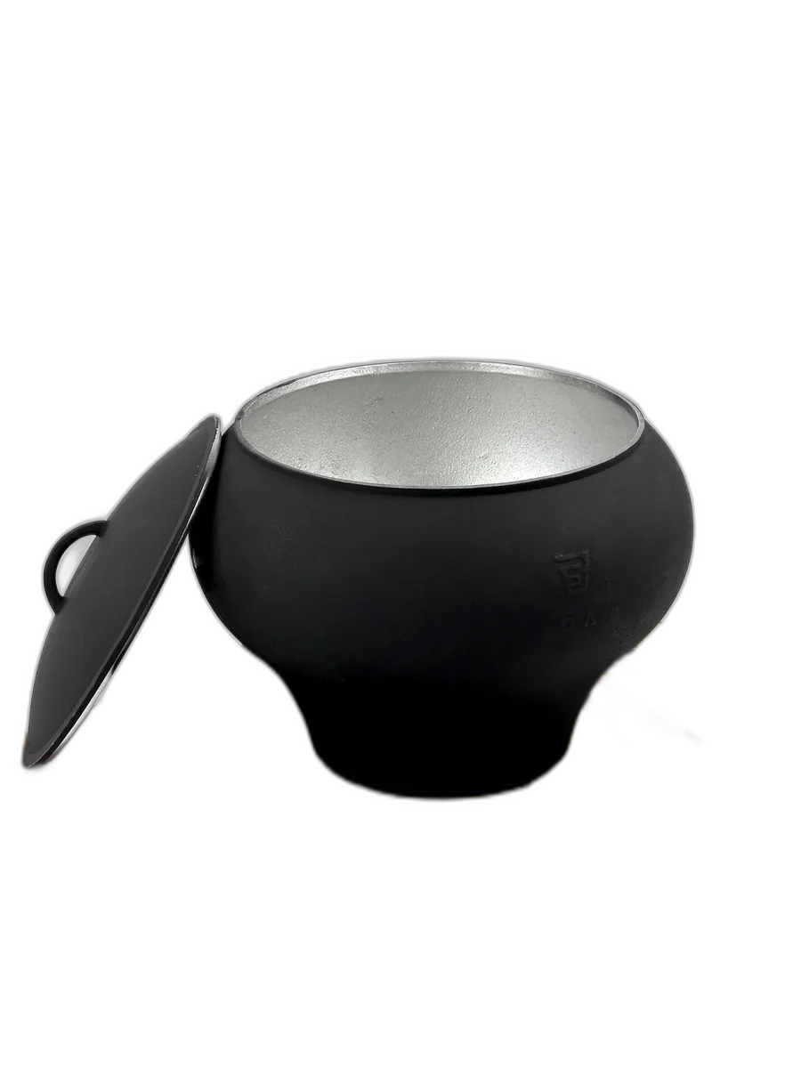 Горшок чугунок для печи 6 литров алюминиевый крашеный