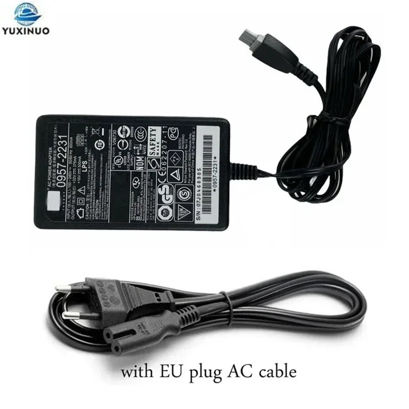 Адаптер питания для принтера HP 0957-2231 черный with EU Plug cable
