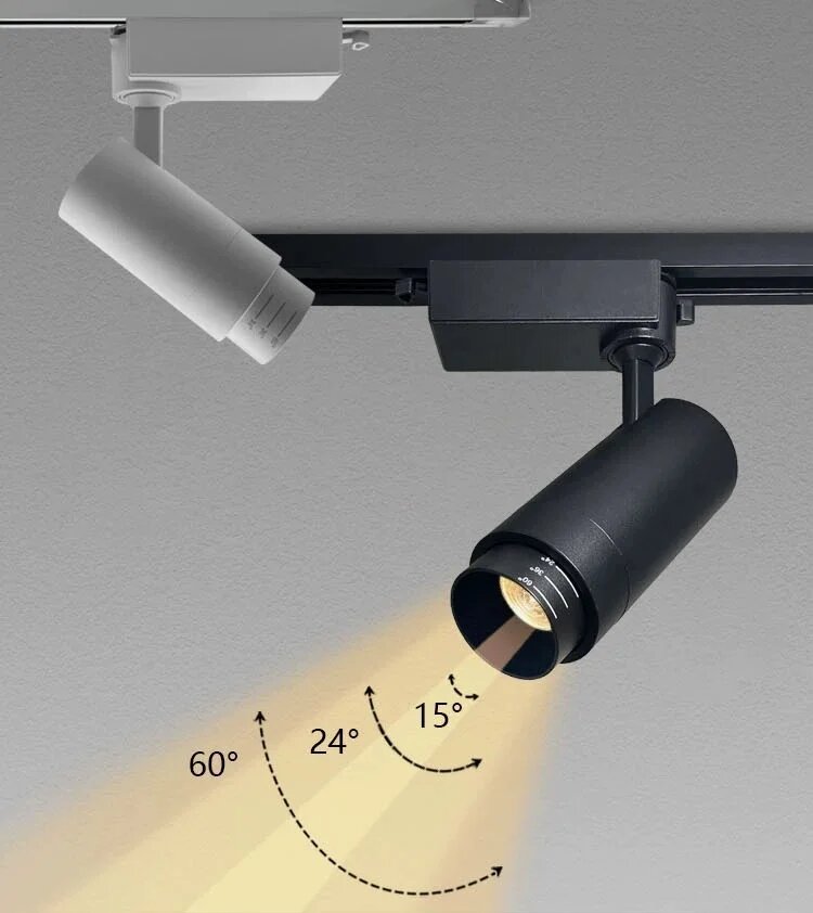 Светодиодный спот регулируемый, черный, 9W Dimming, 3000K