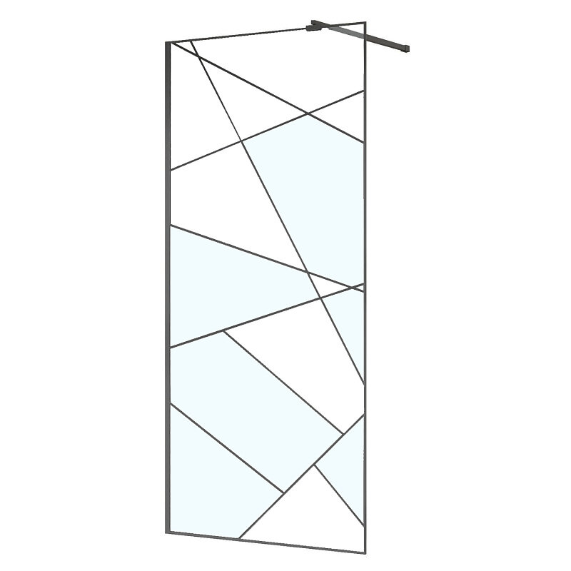 Душевая перегородка Azario Walk-in 90x195-MGR-CGP матовый графит