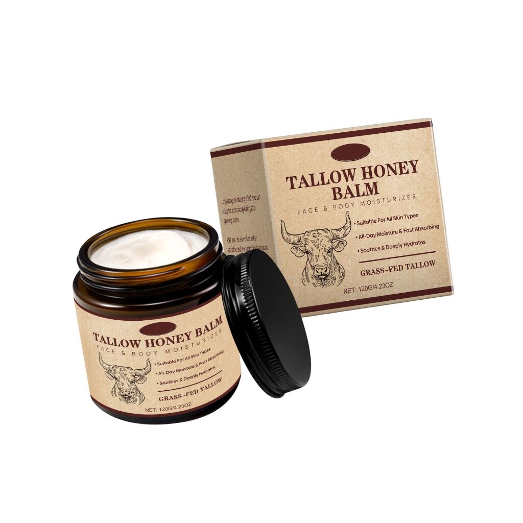 Увлажняющий крем Для лица Tallow Honeys Balm, Взбитое Говяжье Сало на Травяном Корме с Медом