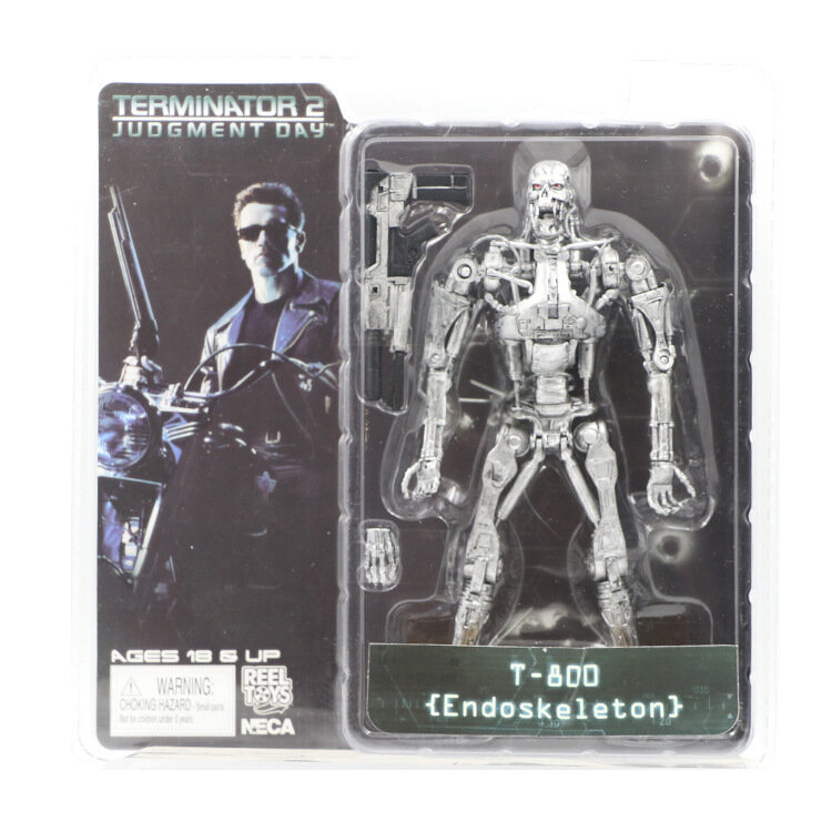 Фигурка NECA из фильма, серия Терминатор, T-800, карточная/коробочная версия, 7-суставная подвижная фигурка