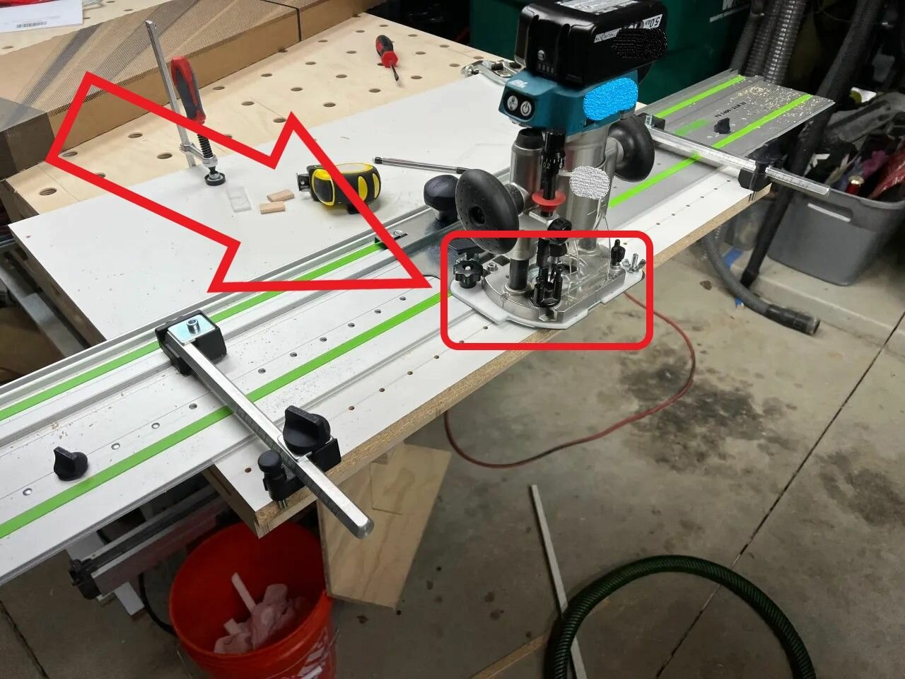 Переходная пластина фрезера Makta Trim Router к шине Festool LR32