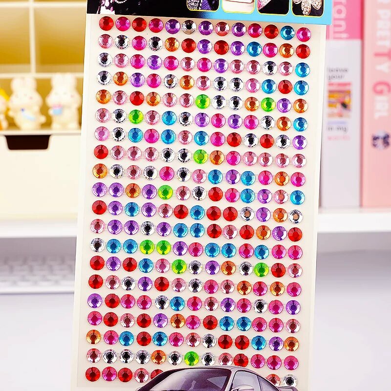 Детские стерео наклейки ручной работы с бриллиантами и кристаллами, образовательные наклейки для раннего образования,