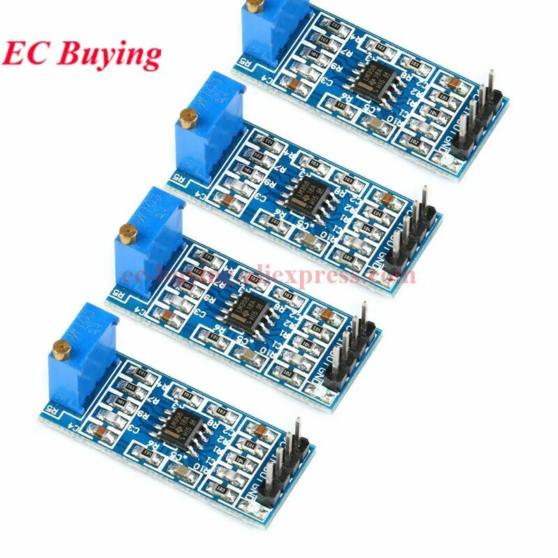 1-10 шт. LM358 100x 100-кратное усиление сигнала, плата усилителя, модуль операционного усилителя 5 В-12 В, регулируемое увеличение