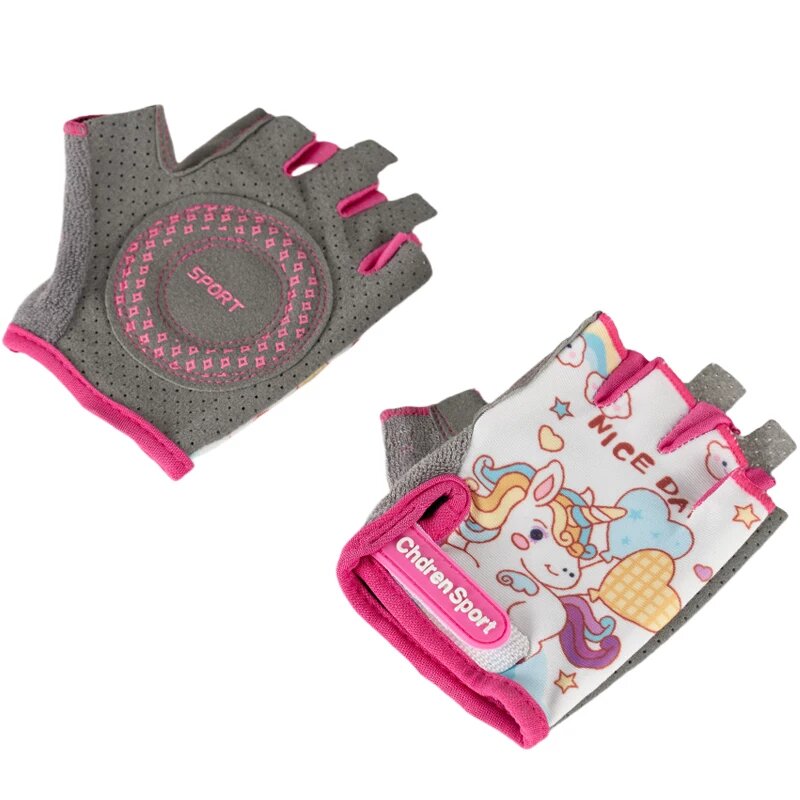 Детские перчатки без пальцев для занятий спортом на открытом воздухе, защитные, нескользящие, дышащие, для мальчиков и