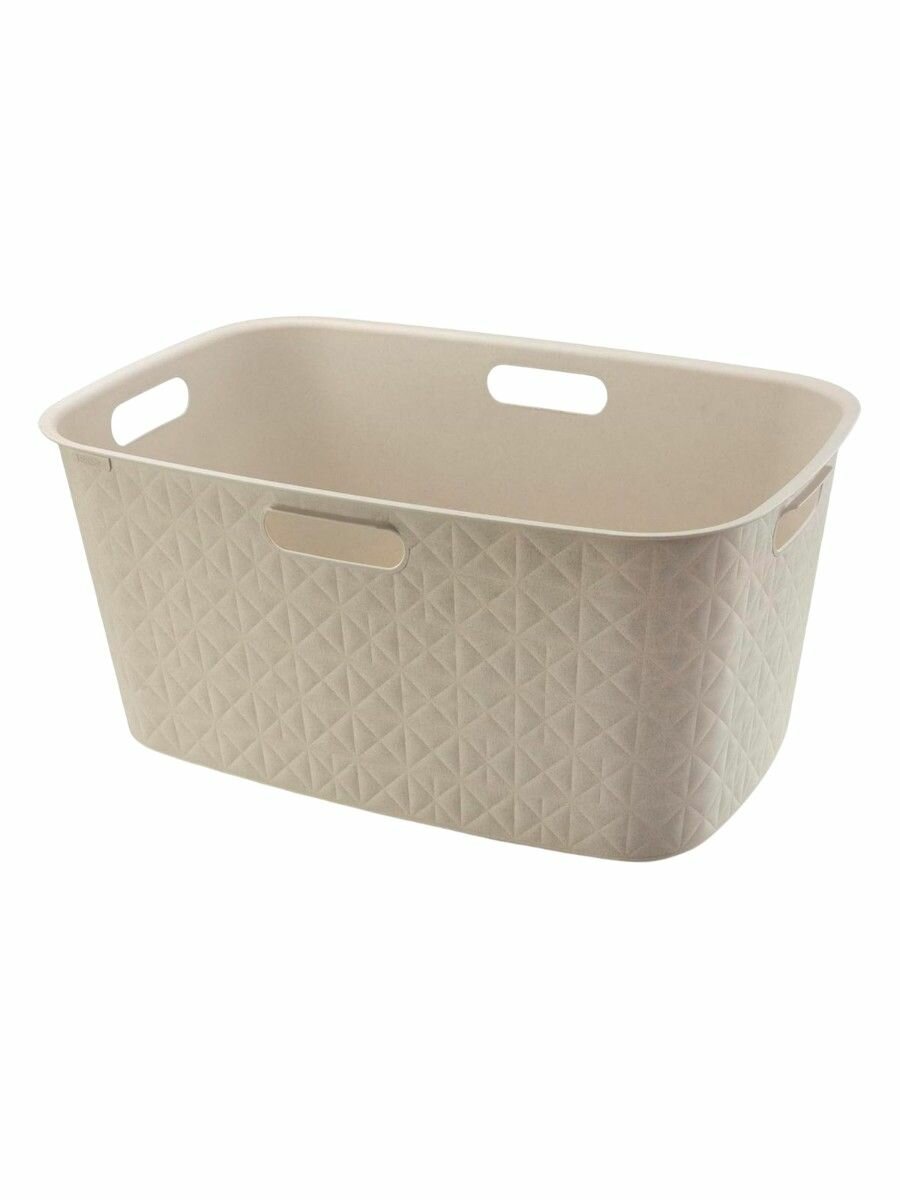 Корзина для глаженого белья Curver Softex 45л, цвет кремовый