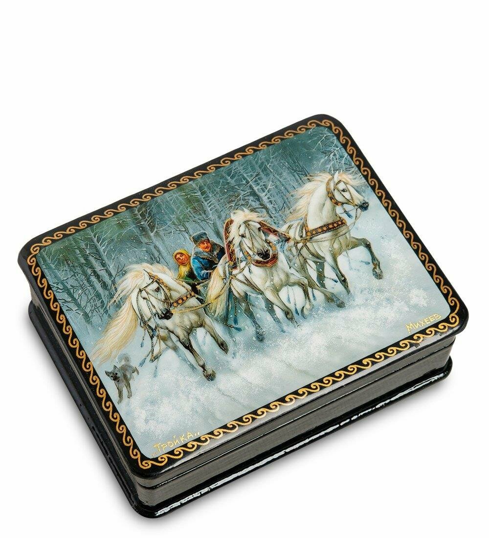 Шкатулка в технике декупаж Тройка (10х8х3,5) A2153468 Народные промыслы