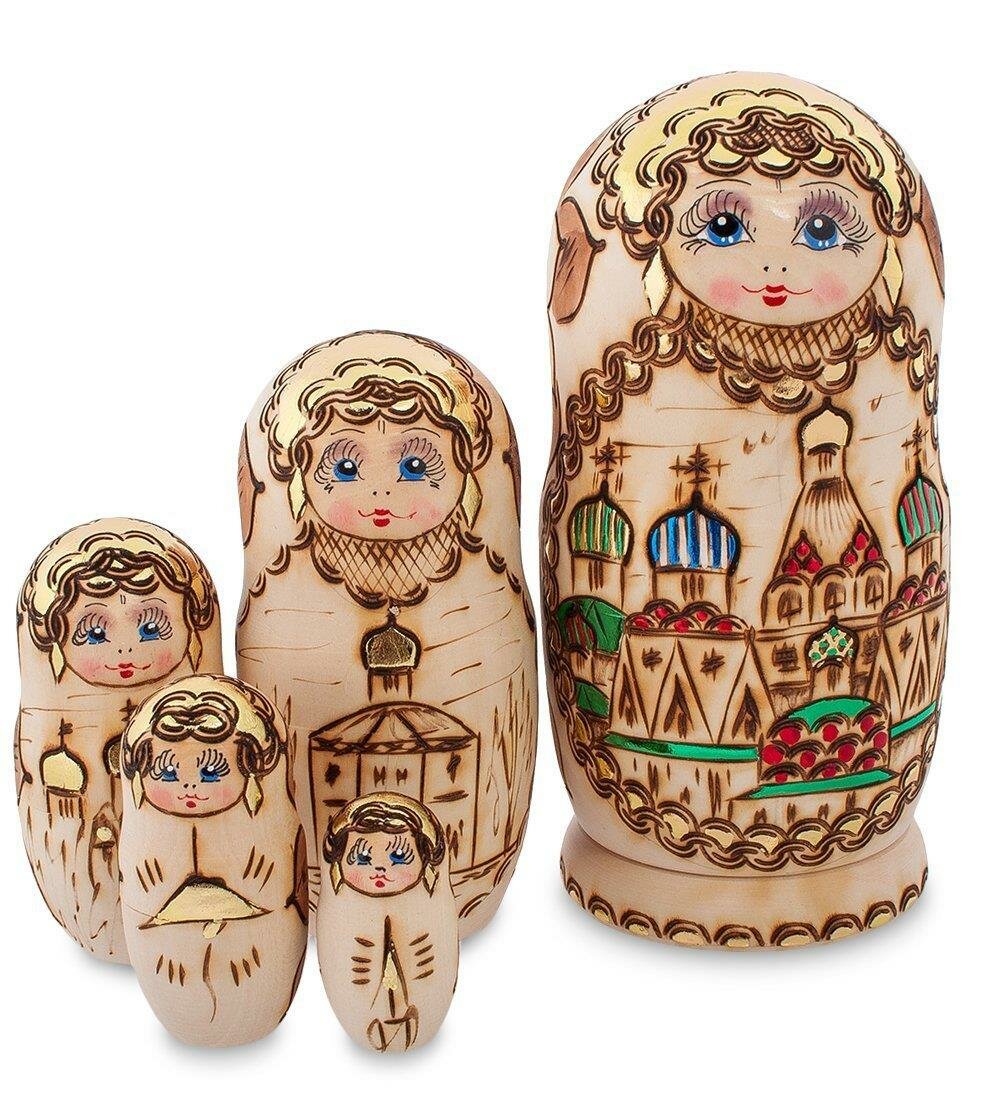 Матрешка 5м "Людмила" A2073697 Народные промыслы, дерево липа, акриловая краска, жженка