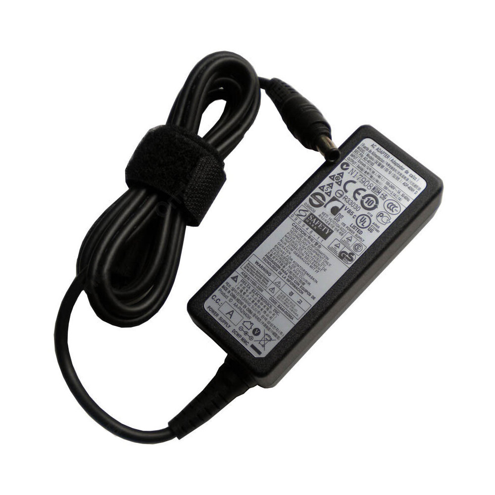 Блок питания (сетевой адаптер) для ноутбуков Samsung 19V 2.1A 40W 5.5x3.0 мм с иглой черный, с сетевым кабелем