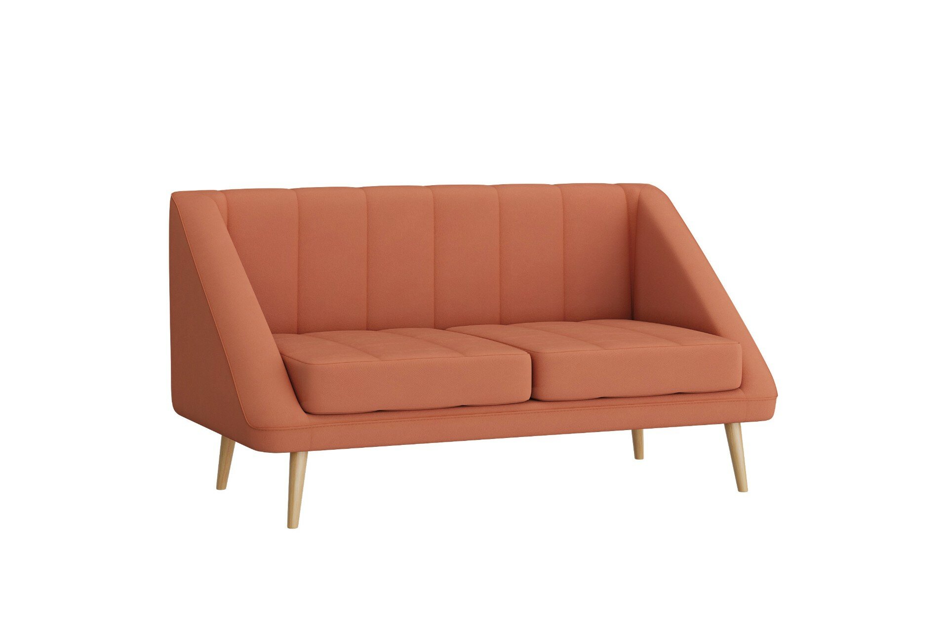 Диван прямой, нераскладной Астрид, в цвете оранжевый(Vivaldi 31) с блоком независимых пружин