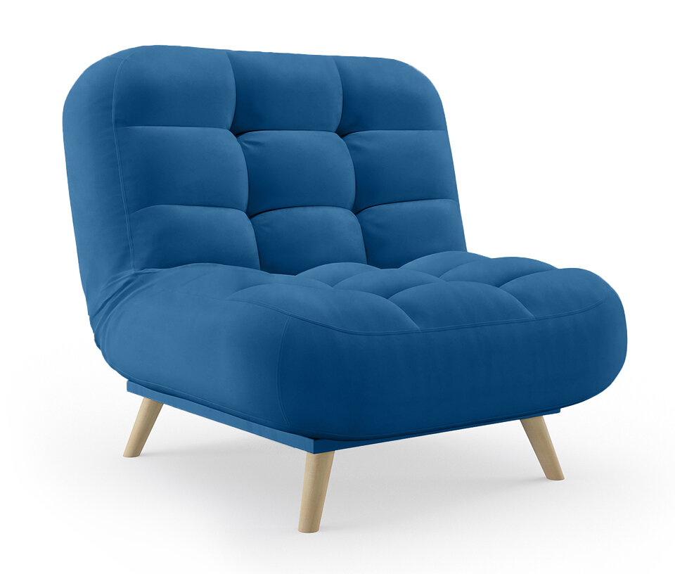 Кресло раскладное без подлокотников в цвете синий Фарфалла (Велутто 45)
