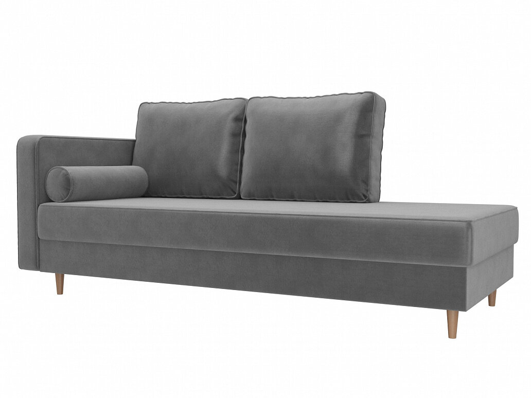 Artum Кушетка Прайм Флок Серый Левая