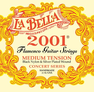 Струны для классической гитары La Bella 2001FM 2001 Flamenco Medium Tension 28-42
