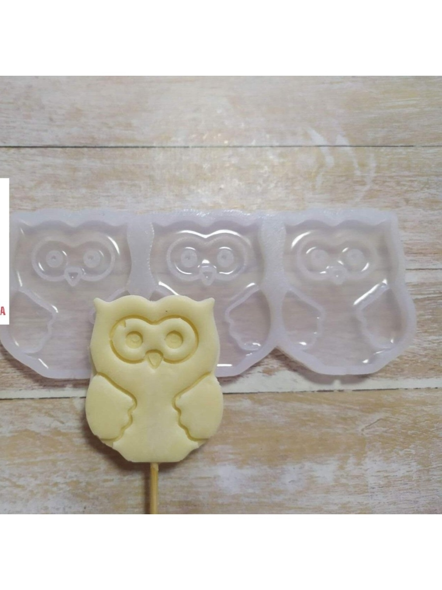 Молд для леденцов сова 6 см