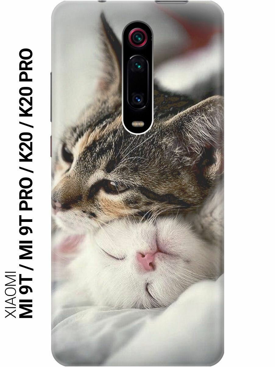 Силиконовый чехол на Xiaomi Mi 9T, Mi 9T Pro, K20, K20 Pro, Сяоми Ми 9Т, Ми 9Т Про с принтом "Милые котики"