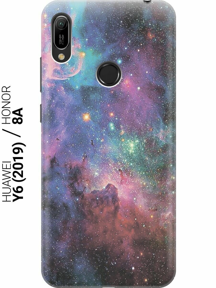 Силиконовый чехол на Honor 8A, 8A Pro, Huawei Y6 (2019), Y6 Prime (2019), Хонор 8а, 8а Про, Хуавей У6 2019, У6 Прайм 2019 с принтом "Волшебный космос"