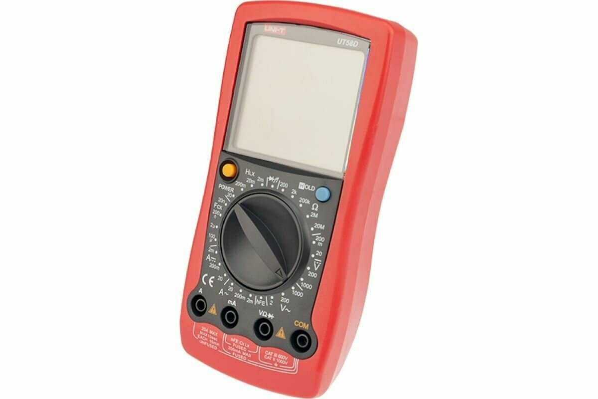Цифровой мультиметр UNI-T UT58D, противоударный корпус, большой дисплей